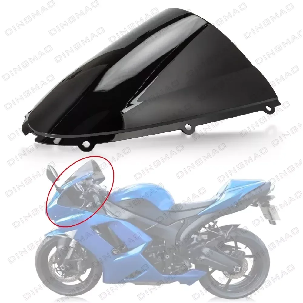 Motorcycle-Windshield-Windscreen-ZX6R-636-2005-2008-and-for-ZX10R-2006 ...