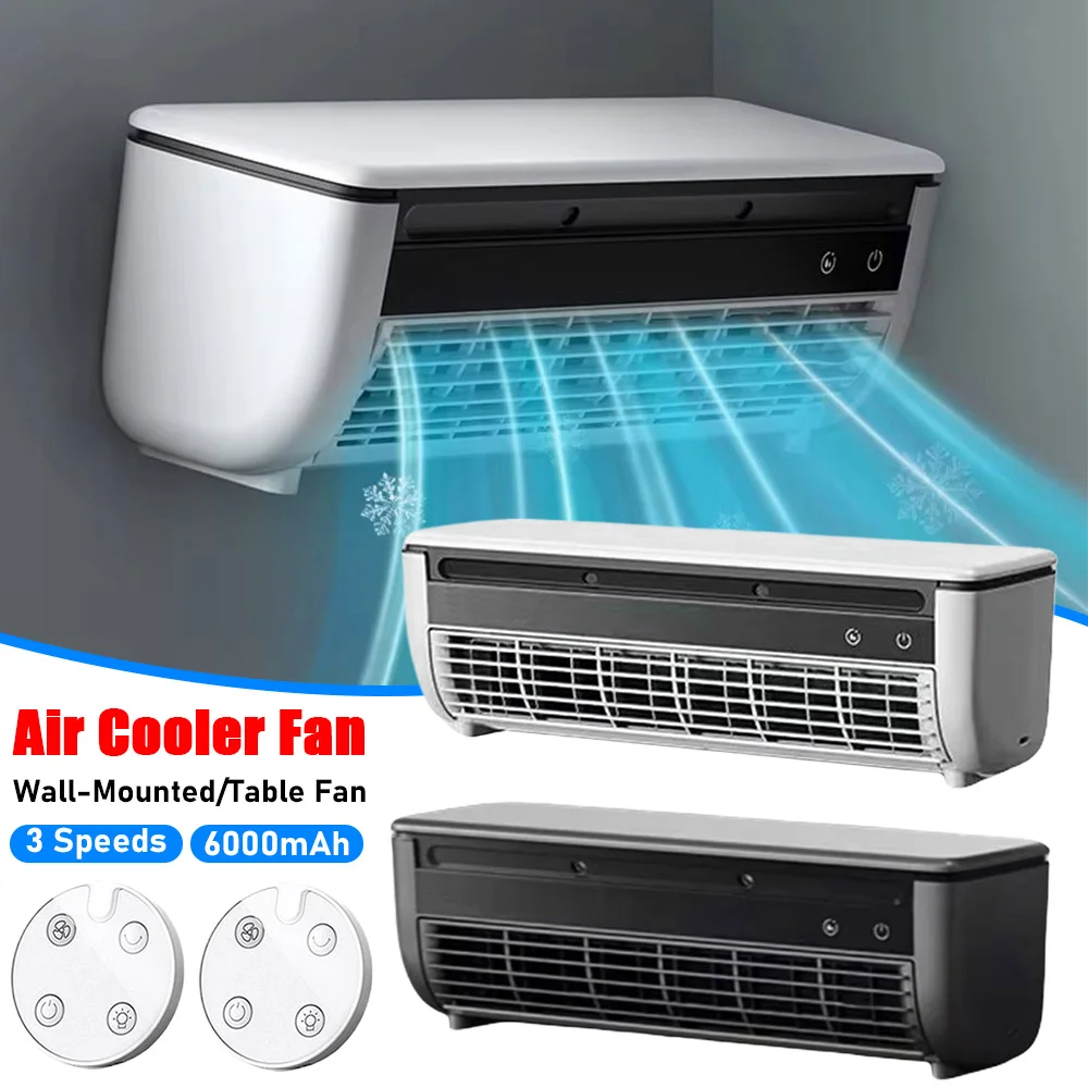 Wall Mounted Air Conditioning Fan Portable Air Conditioner Fan 3 Speed ...