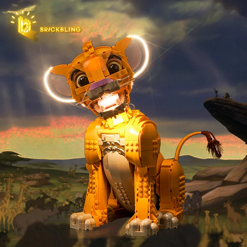 Brick-Bling-LED-light-model-43247-is-suitable-for-Simba-the-Lion-King ...