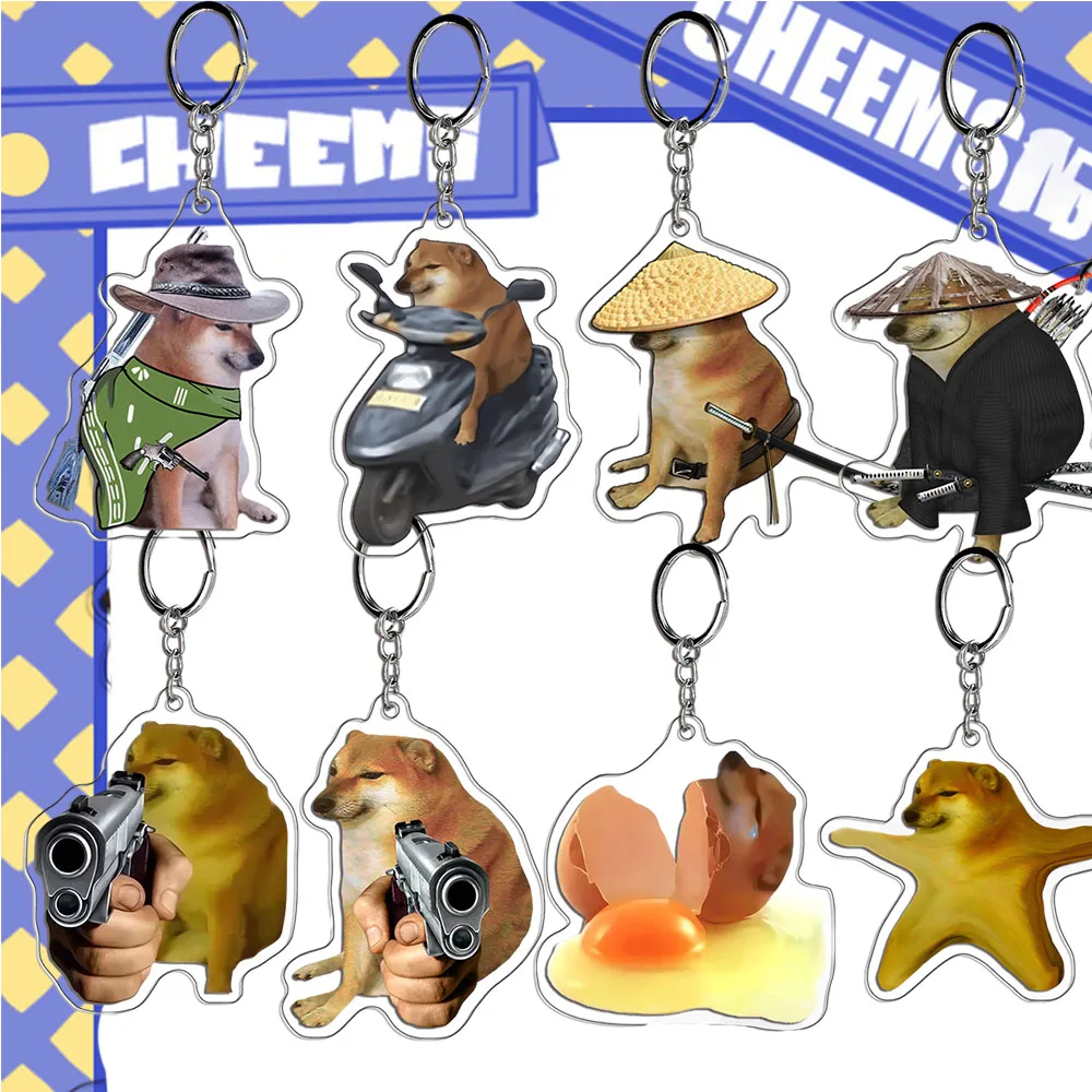 Cheems-Acrylic-Keyring-Cartoon-Akita-Inu-Shiba-Inu-Cute-And-Funny-Dog ...