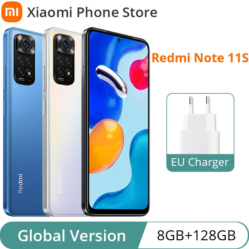 Versão global xiaomi redmi nota 11 s smartphone nota 11 s 8gb + 128gb helio g96 octa núcleo 33w ...