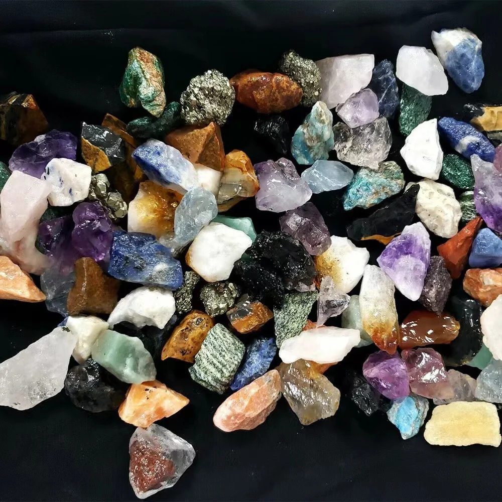 Small-piece-of-natural-crystal-raw-stone-mixed-with-colorful-crystal ...