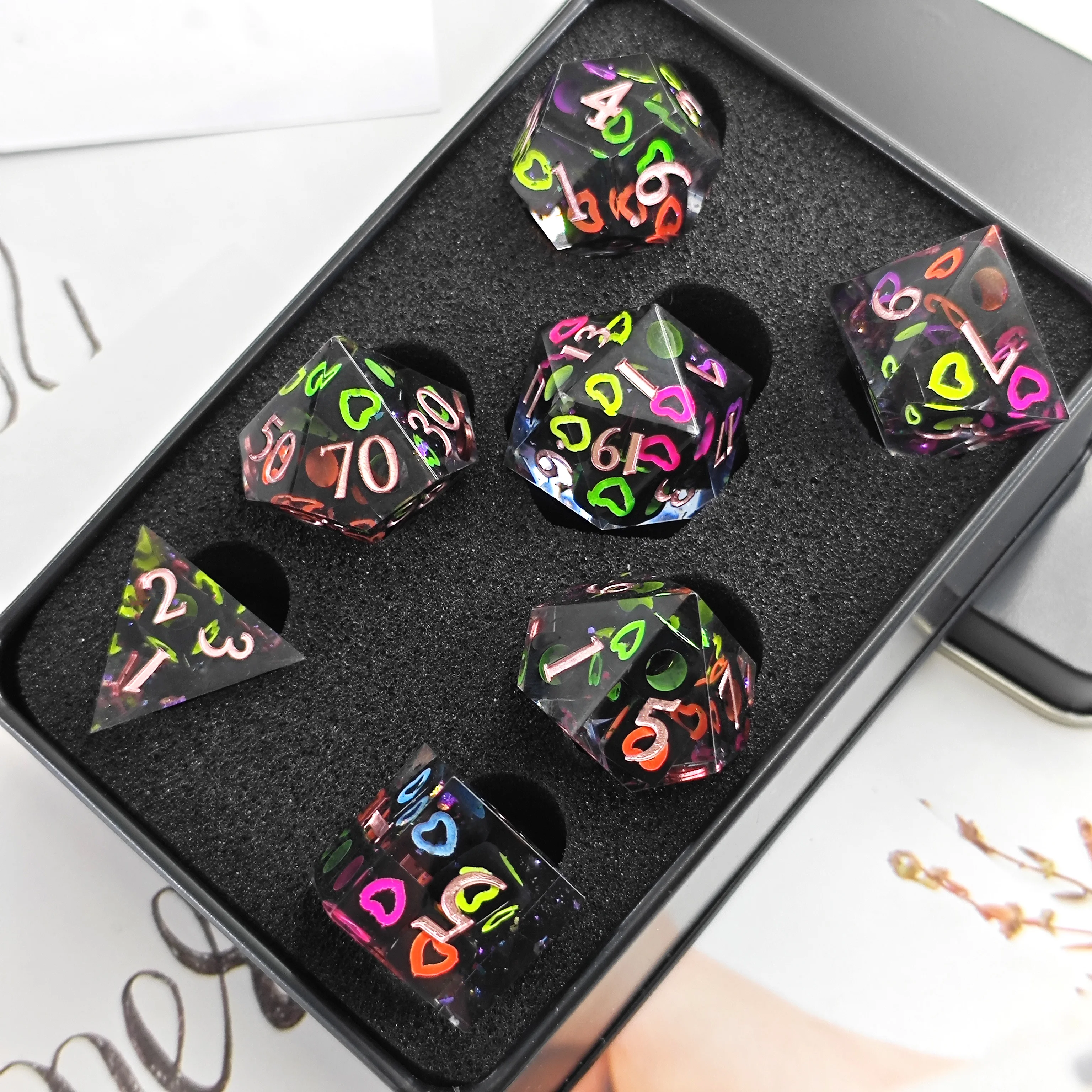 RPG-Resin-Dice-DND-Dice-Set-for-Dungeon-and-Dragons-D-D-game-Dice-Resin ...