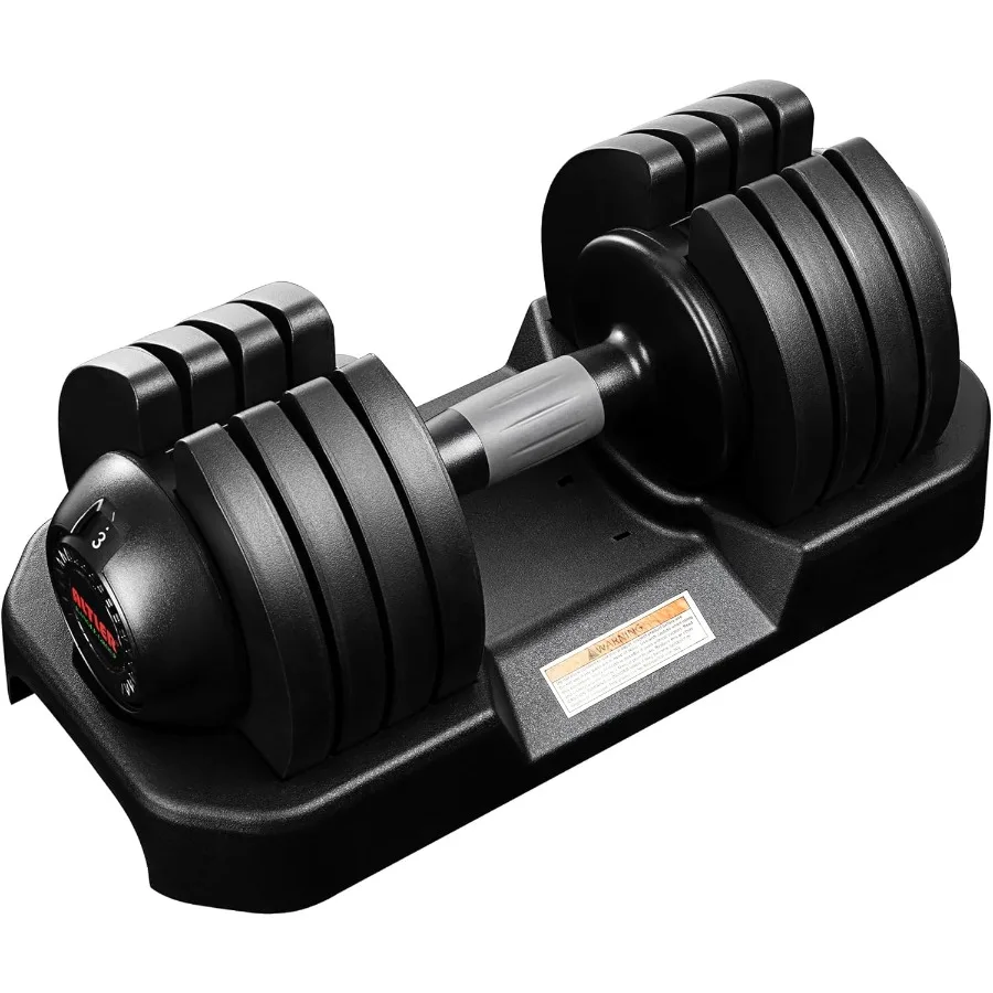52LBS Single Adjustable Dumbbells Set Premium Rubber Coated Dumbbell ...