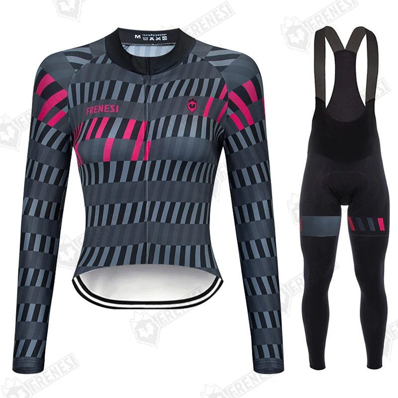 Frenesi-Mulheres-Ciclismo-Jersey-Inverno-Velo-Uniforme-Manga-Comprida ...