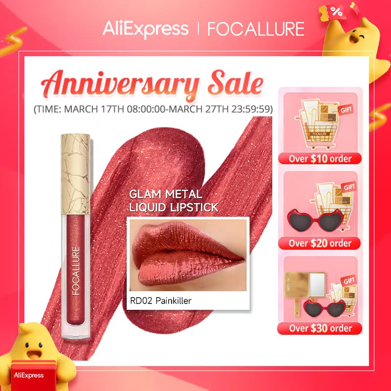 FOCALLURE-Diamond-Glitter-Lip-Gloss-Long-Lasting-15-Colors-Metal-Matte ...