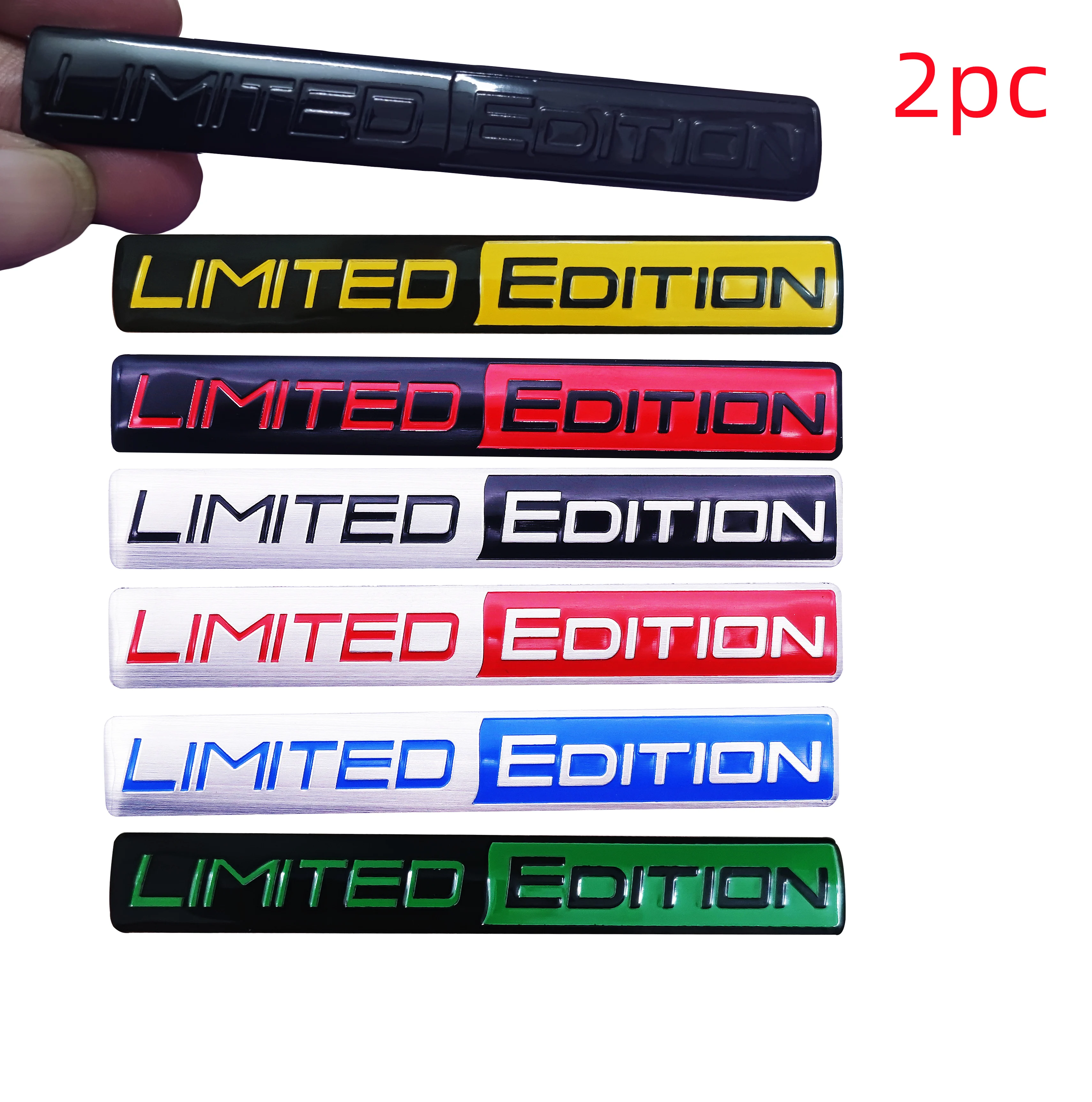 2PCS Limited Edition Emblem 3D Aluminium Badges Decal Sticker Auto ...