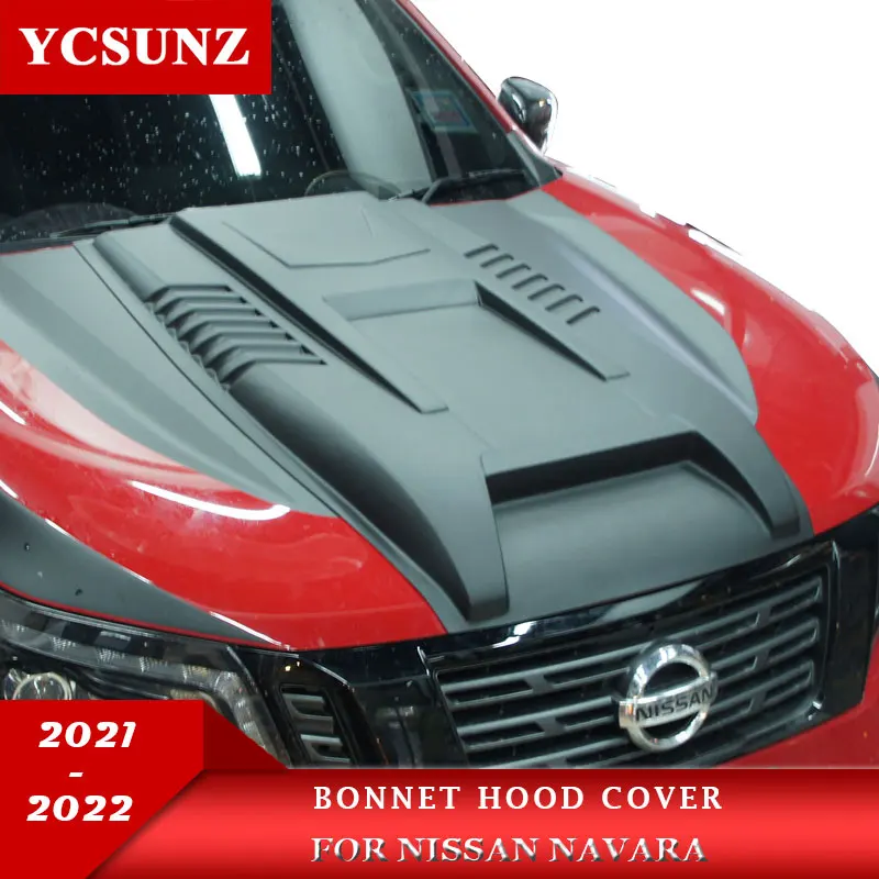 Black Bonnet Scoop Hood Cover For Nissan Navara NP300 2020 2021 2022 ...