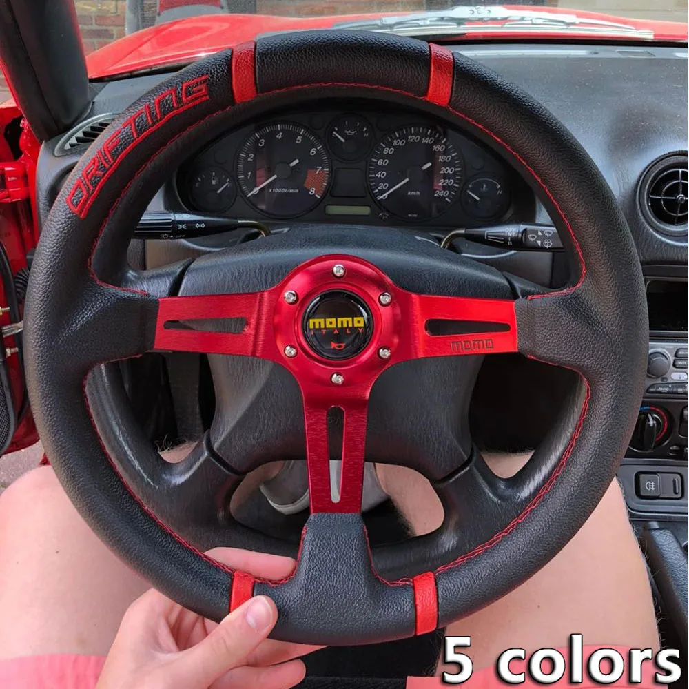 MOMO-Volante-de-cuero-de-350MM-para-coche-accesorio-deportivo-de ...