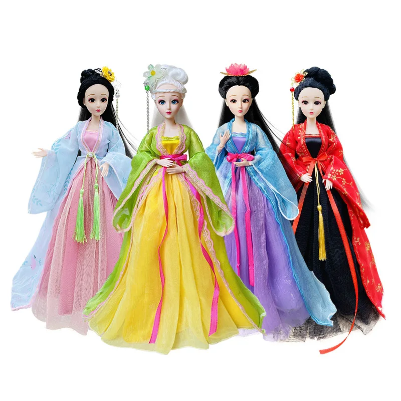 Chinese Silk Doll Traditional - Miniature Hanfu Figurine Asian Cultural ...