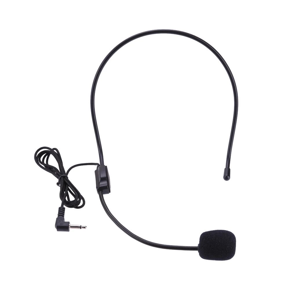 3.5mm Plug Guide Lecture Speech Headset Mic Head-mounted Portable Guide ...