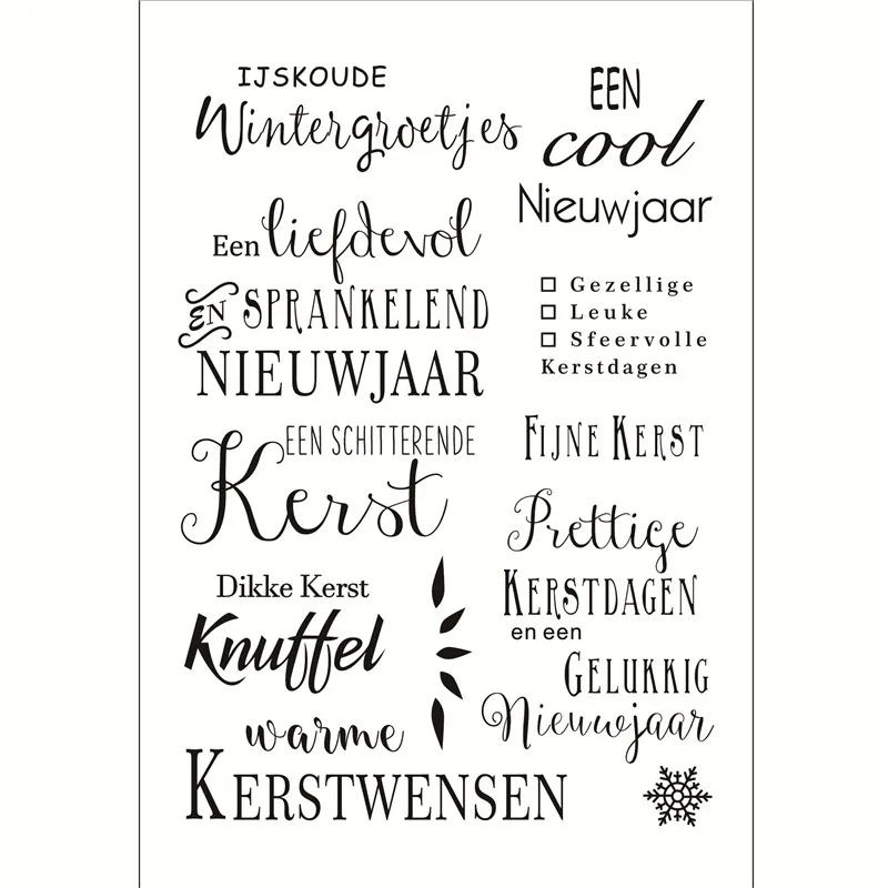Woord Tekst Transparant Clear Patroon Postzegels Voor Diy Scrapbooking ...
