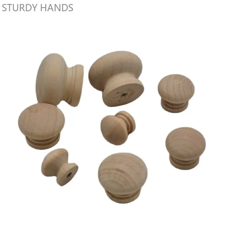 10pcs-Single-hole-Log-Handle-Cabinet-Door-Solid-Wood-Knobs-Desk-Drawer ...