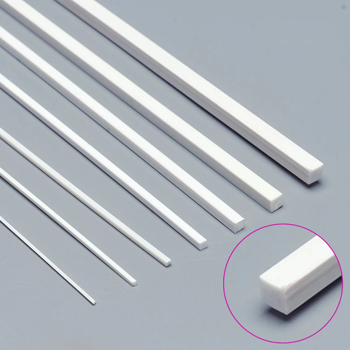 10pcs-White-Square-ABS-Plastic-Solid-Tube-Pipe-1-1mm-10-10mm-DIY ...