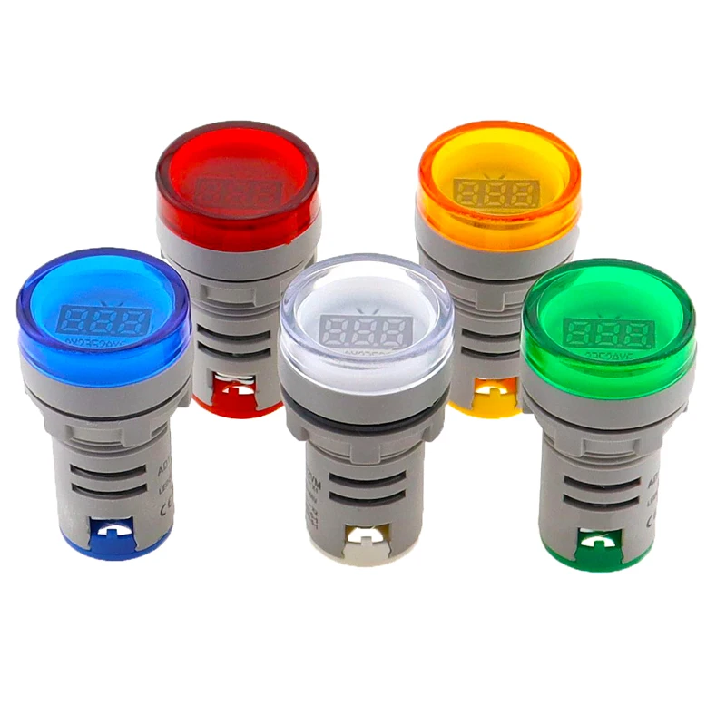 22mm-AD16-22DSV-Round-Digital-Voltmeter-AC-60-500V-Mini-Voltage-Meter ...