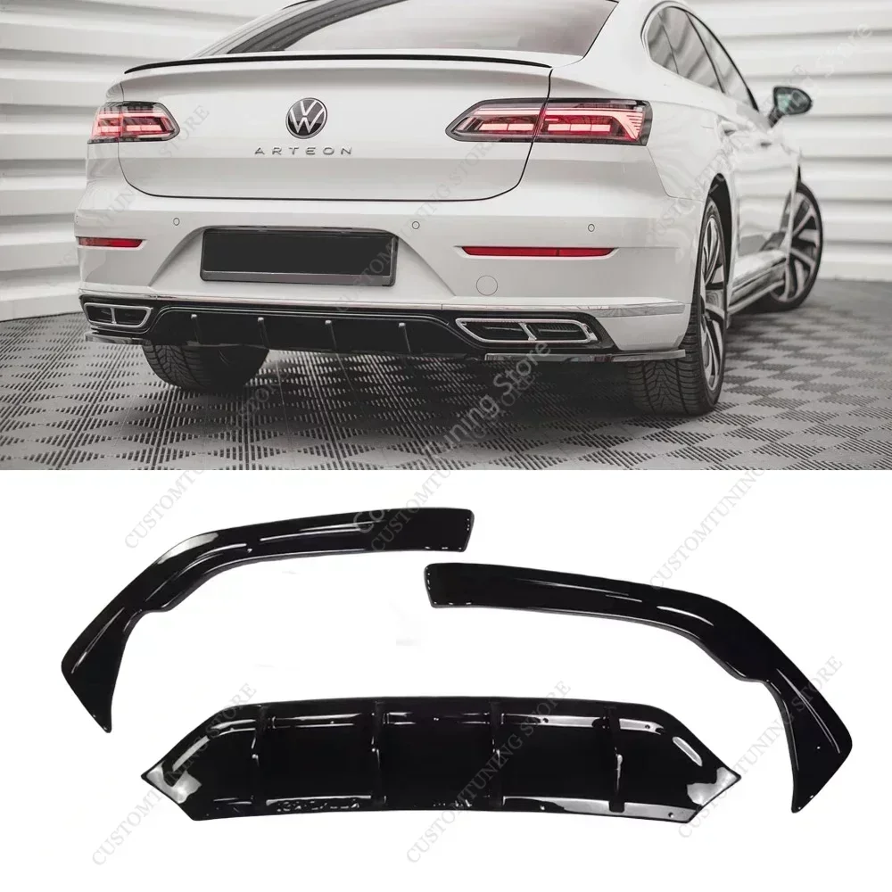Maxton-Style-Rear-Valance-Rear-Splitter-For-VW-Arteon-R-line-3H ...