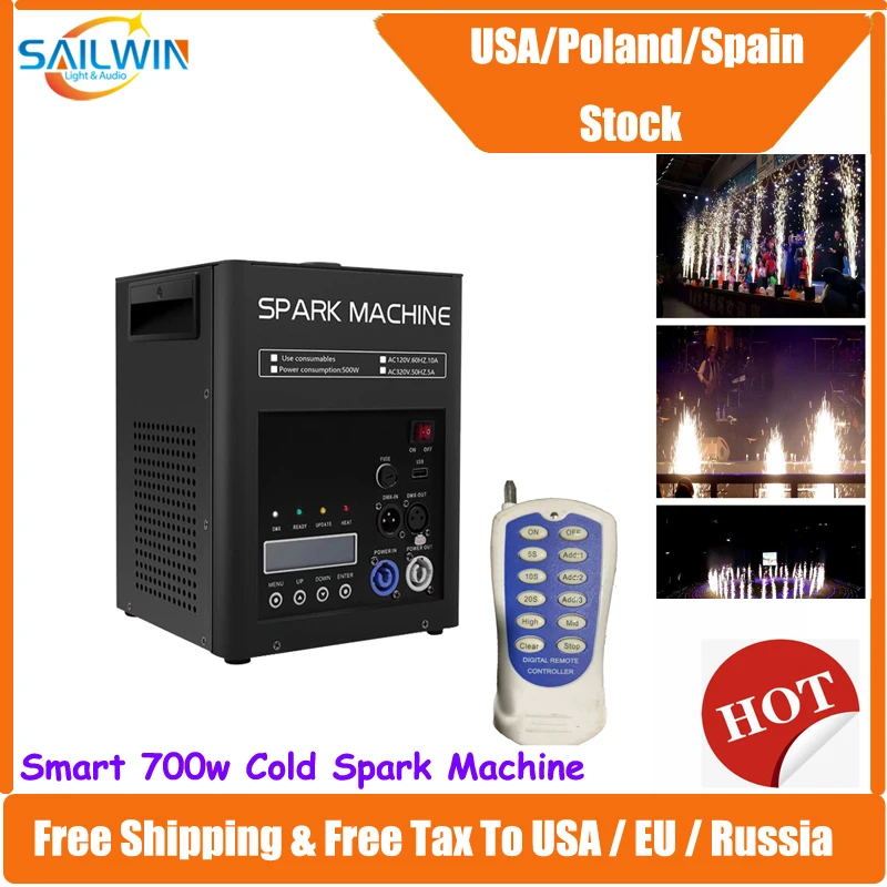 Tax-Free-Wireless-Smart-DMX-700w-Cold-Spark-Fireworks-Remote-Control ...