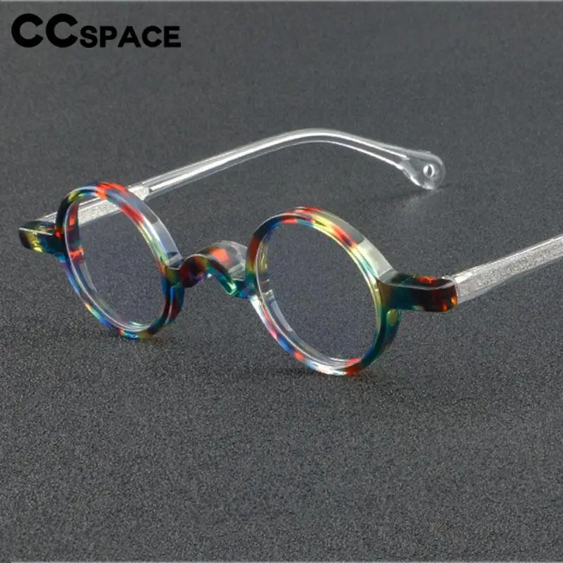 56935-Small-Size-Round-Acetate-Glasses-Frame-Women-Fashion-Retro-Clear ...