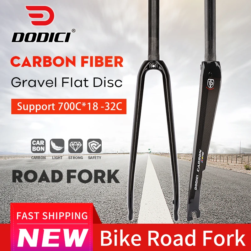 DODICI-Road-Fixed-Gear-Fork-700x32C-28-6MM-Straight-Tube-Full-Carbon ...