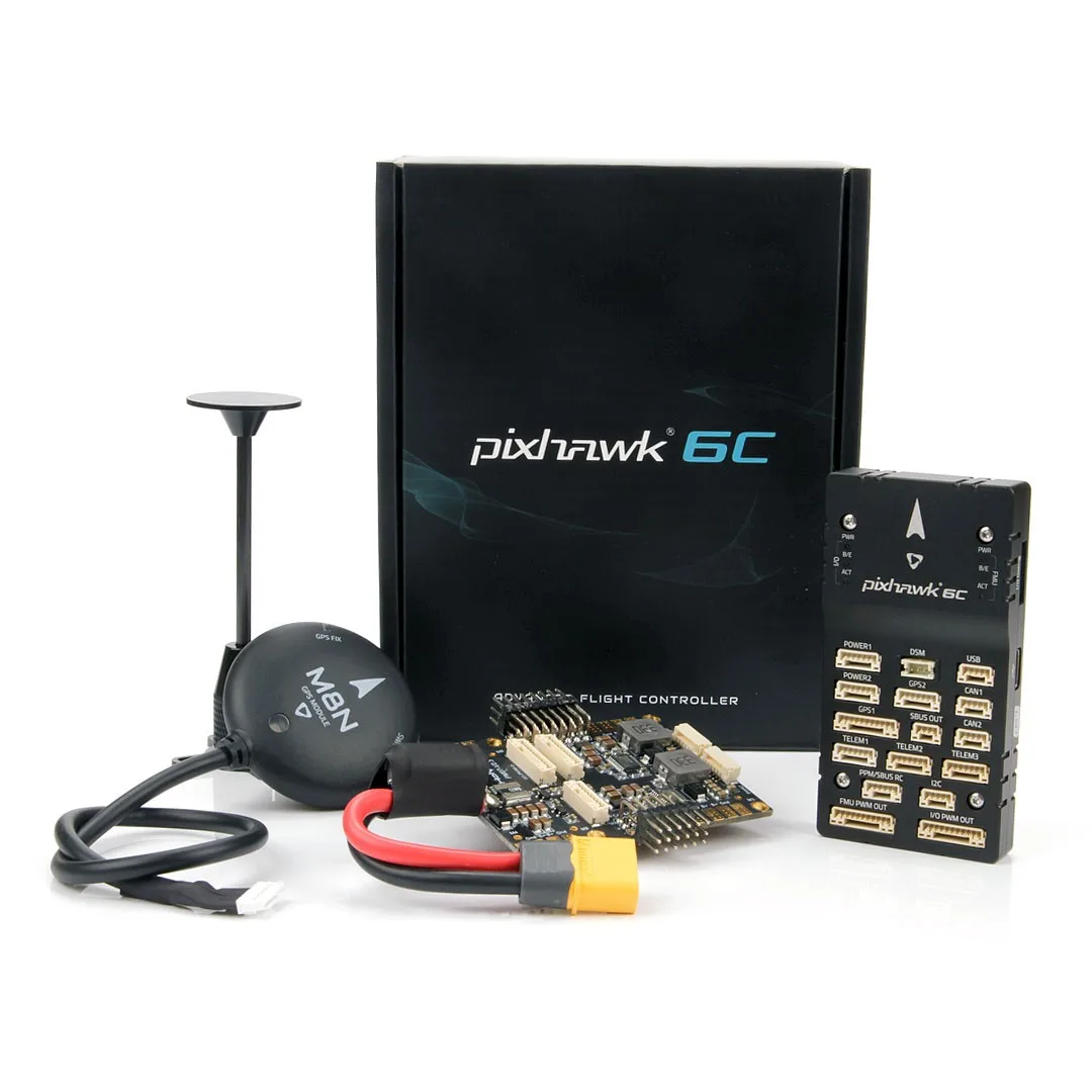 Holybro CONTROLADOR DE VUELO Pixhawk 6C con piloto automático, módulo de potencia PM02/PM07, M8N ...