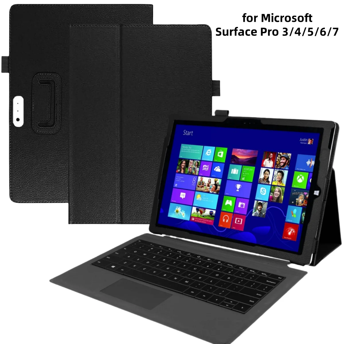 Flip Cover for Microsoft Surface Pro 7 Plus, Surface Pro 7/6/5/4/3 Case ...
