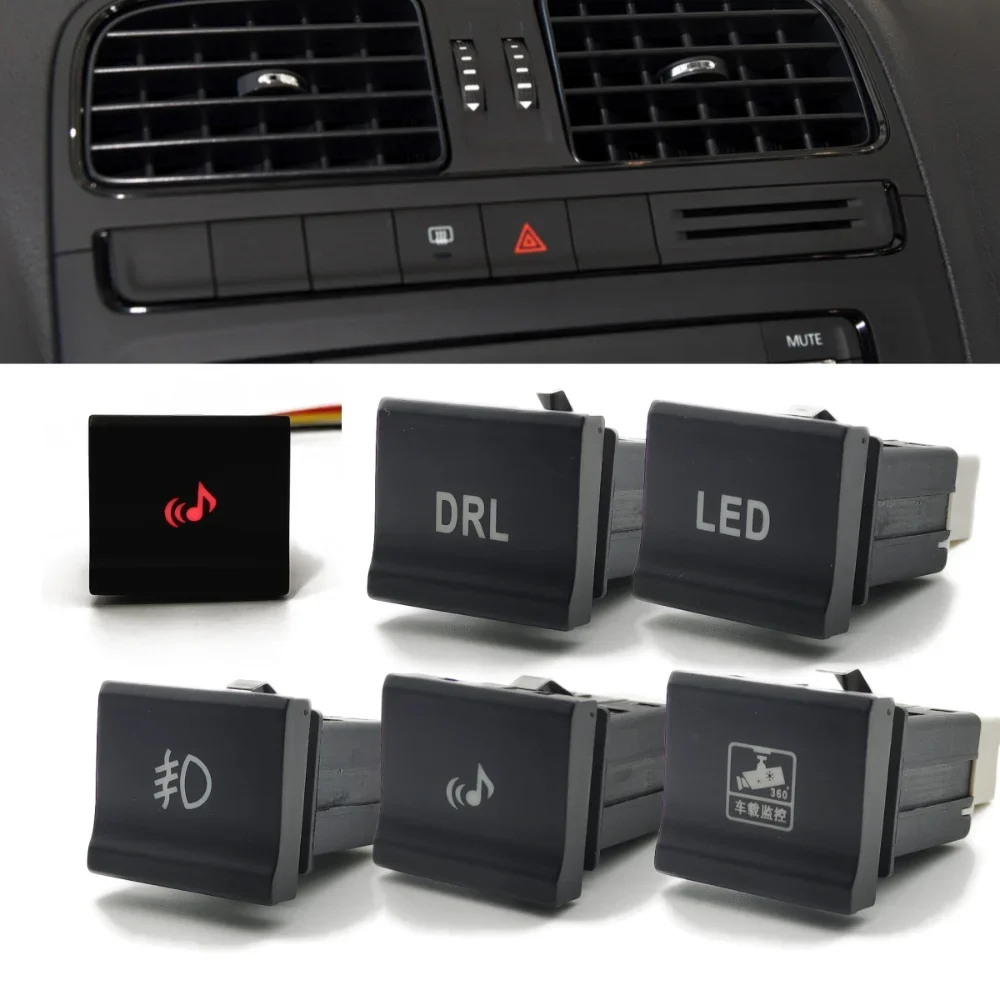 Car-LED-DRL-Front-Fog-Light-Camera-Recorder-Monitor-Music-Push-Button ...