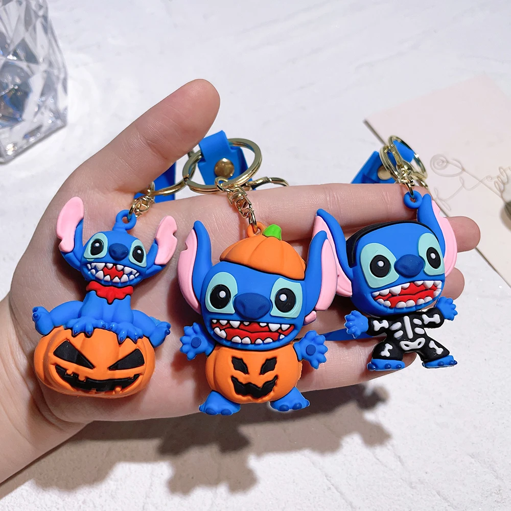 Halloween-Disney-Star-Baby-Stitch-Keychain-Anime-Character-Cute-Blue ...