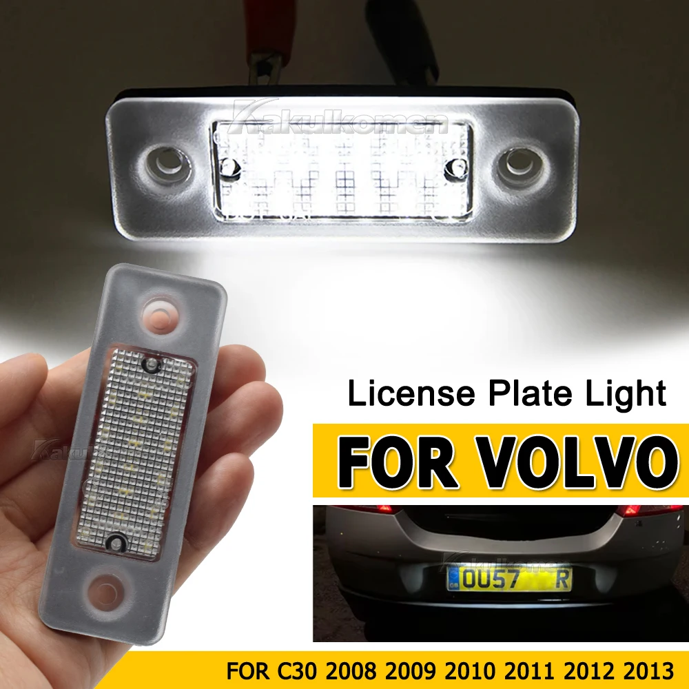 2pcs LED License Plate Number Lights Lamp Error Free For Volvo C30 2008 ...
