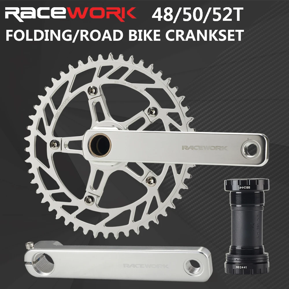 RACEWORK-Road-Bike-Crankset-CNC-Bicycle-Cranks-170mm-48T-50T-52T-Direct ...
