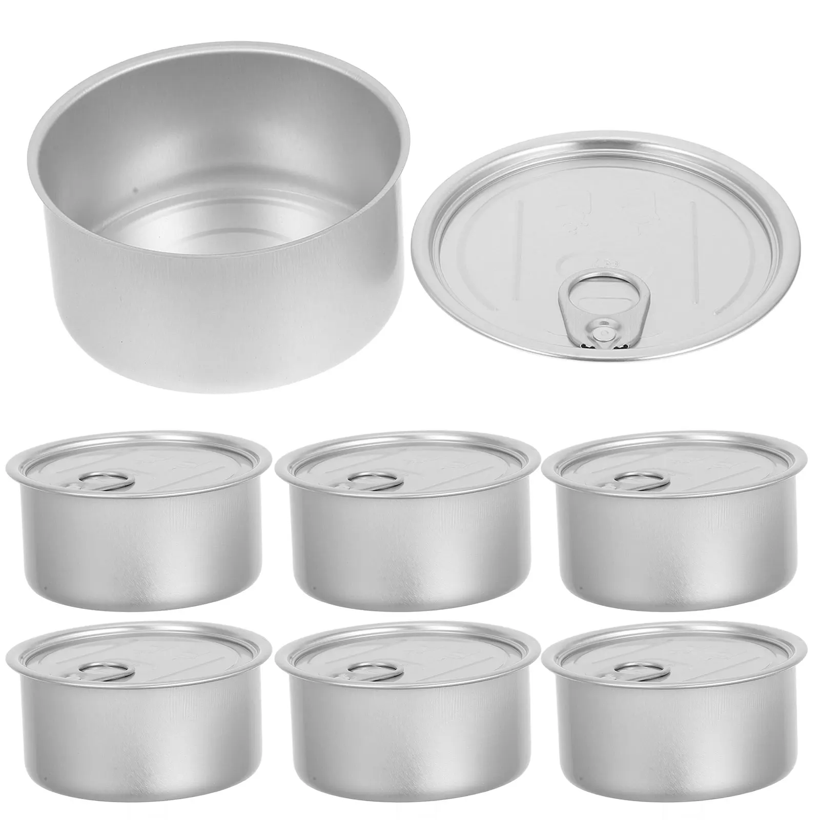 10 pcs Aluminum Tin Cans Self-Sealing Tea Coffee Pet Food Storage ...