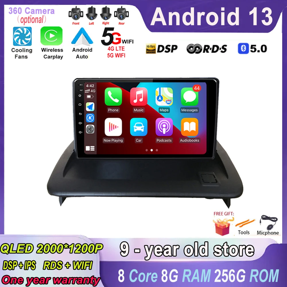 Car-Radio-Carplay-Android-13-for-Volvo-C30-S40-V50-C70-2004-2012 ...