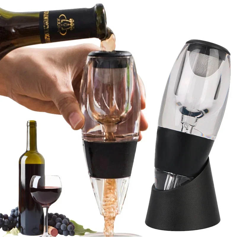 Professional Wine Decanter Pourer with Filter and Base Quick Sobering ...