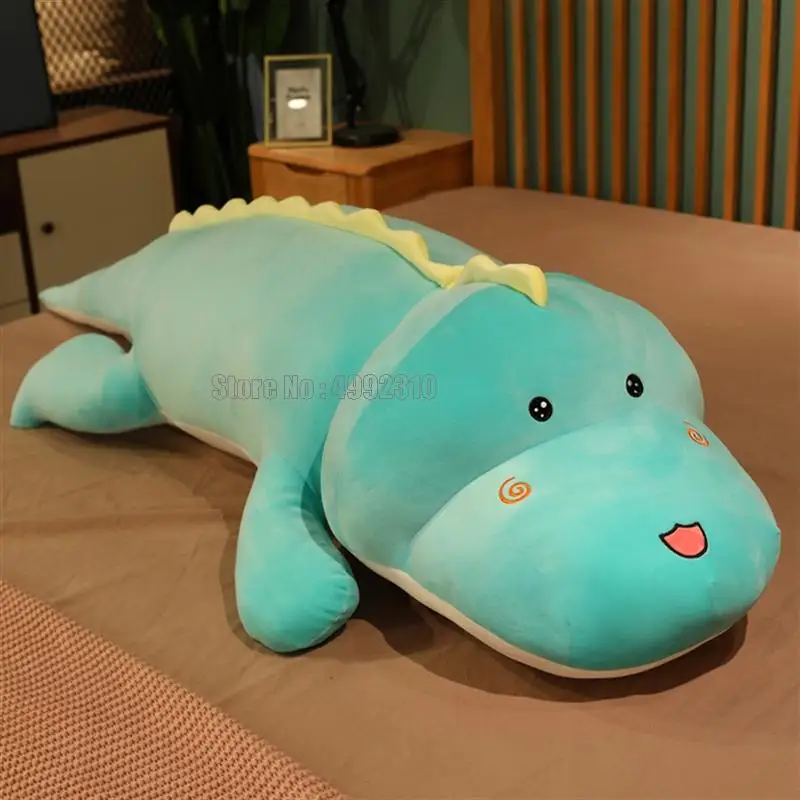 Peluche de cocodrilo gigante y lindo, muñeco de dibujos animados ...
