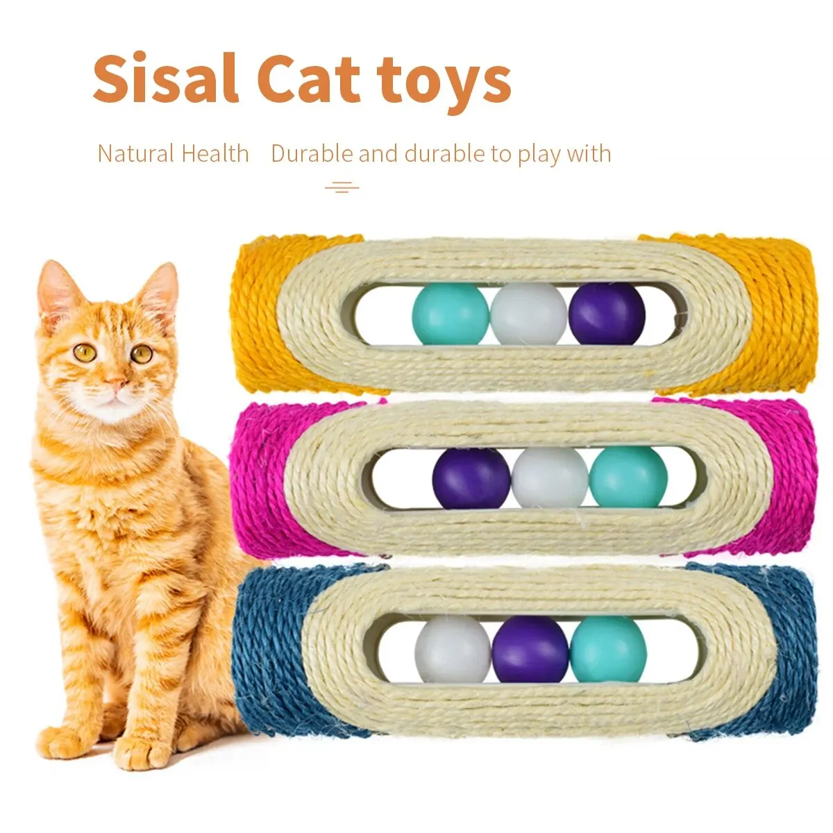 1-Piece-Cat-Toy-Pet-Toy-Roller-Containing-Three-Ringing-Balls-Sisal-Cat ...