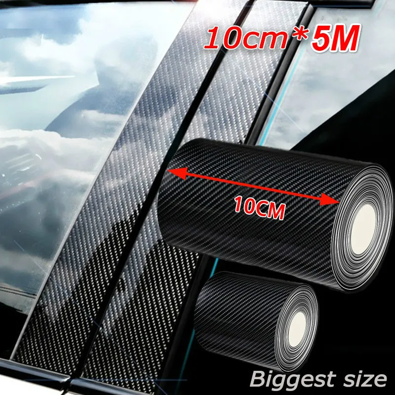 10/7/5/3cm 3D Nano Carbon Fiber Car Sticker DIY Protector Strip Auto ...