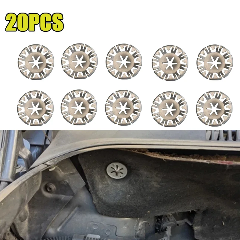 20PCS-Vw-Chassis-Exhaust-Heat-Shield-Metal-Spring-Washer-Retaining-Clip ...