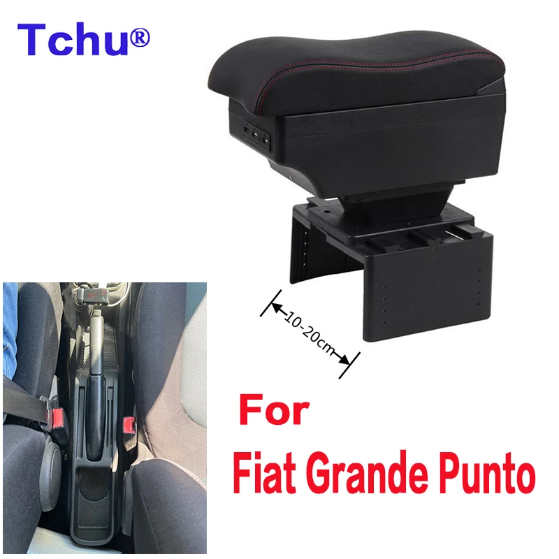 For-Fiat-Grande-Punto-armrest-box-For-Fiat-Punto-car-armrest-box-Internal-modification-USB ...