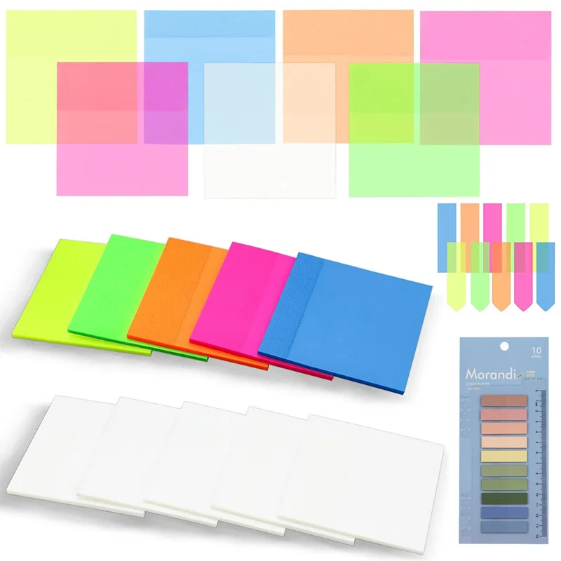50Sheets-Transparent-Sticky-Note-Pads-Waterproof-Self-adhesive-Sticky ...