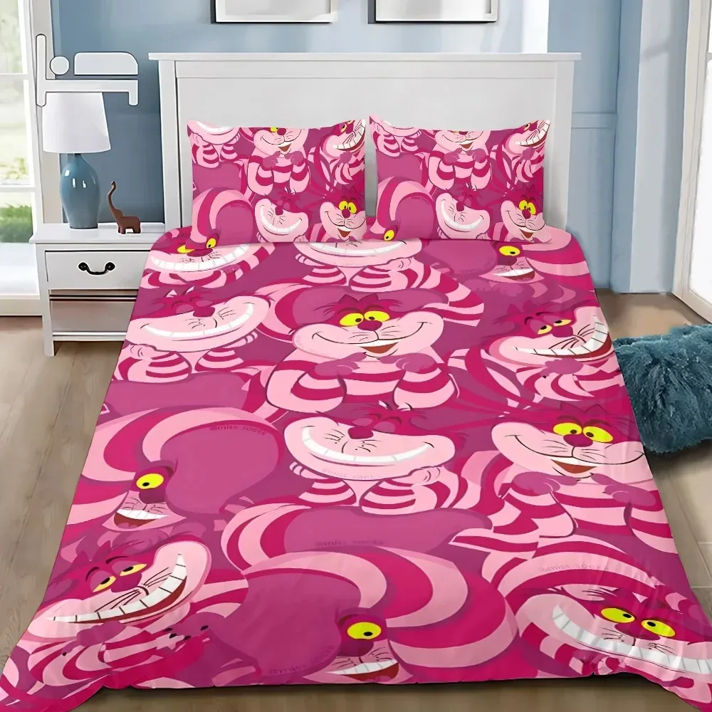 Duvet Cover Pillowcase Bedding Set Cartoon Alice in Wonderland Adult ...