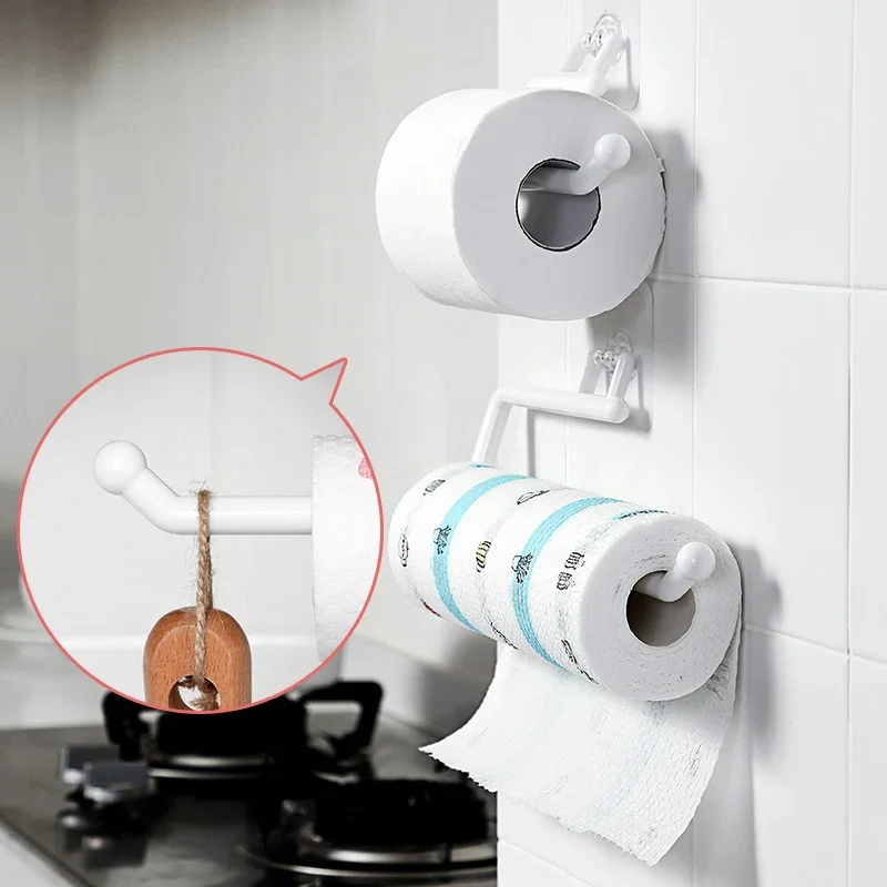 Kitchen-Tissue-Holder-Hanging-Toilet-Roll-Paper-Holder-Towel-Rack ...