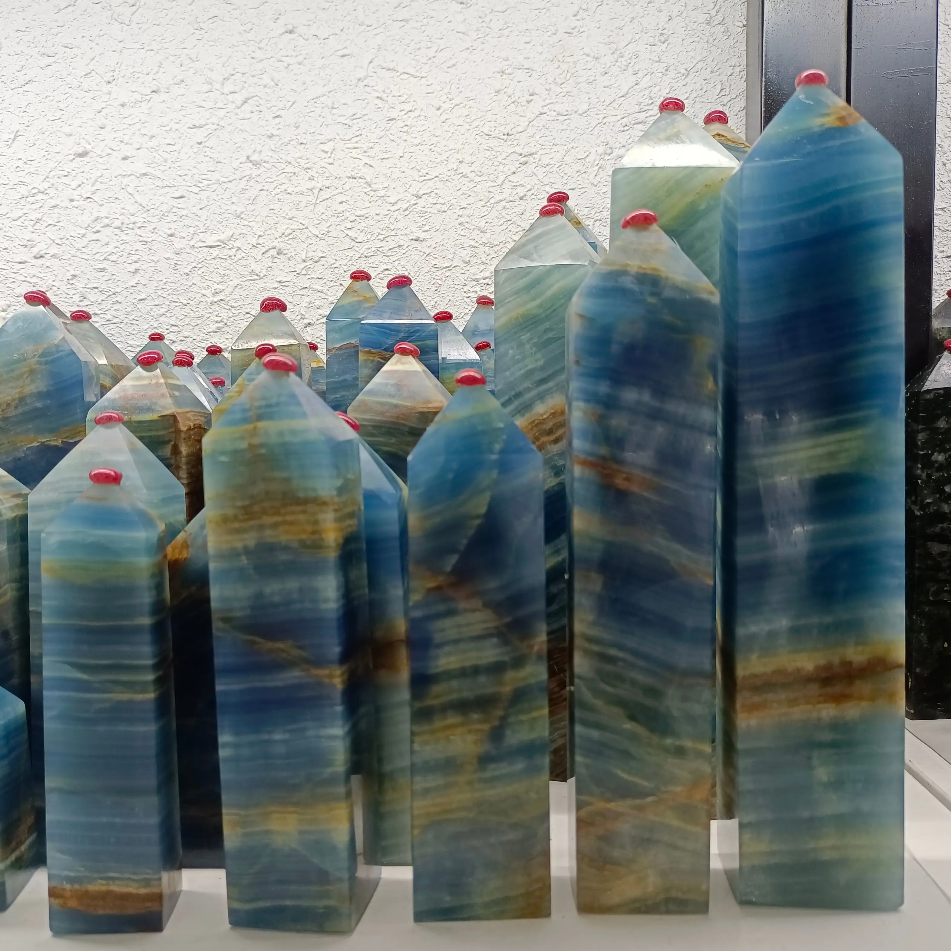 Magical-Natural-Blue-Lex-Magic-Wand-Quartz-Crystal-Pillar-Mineral ...