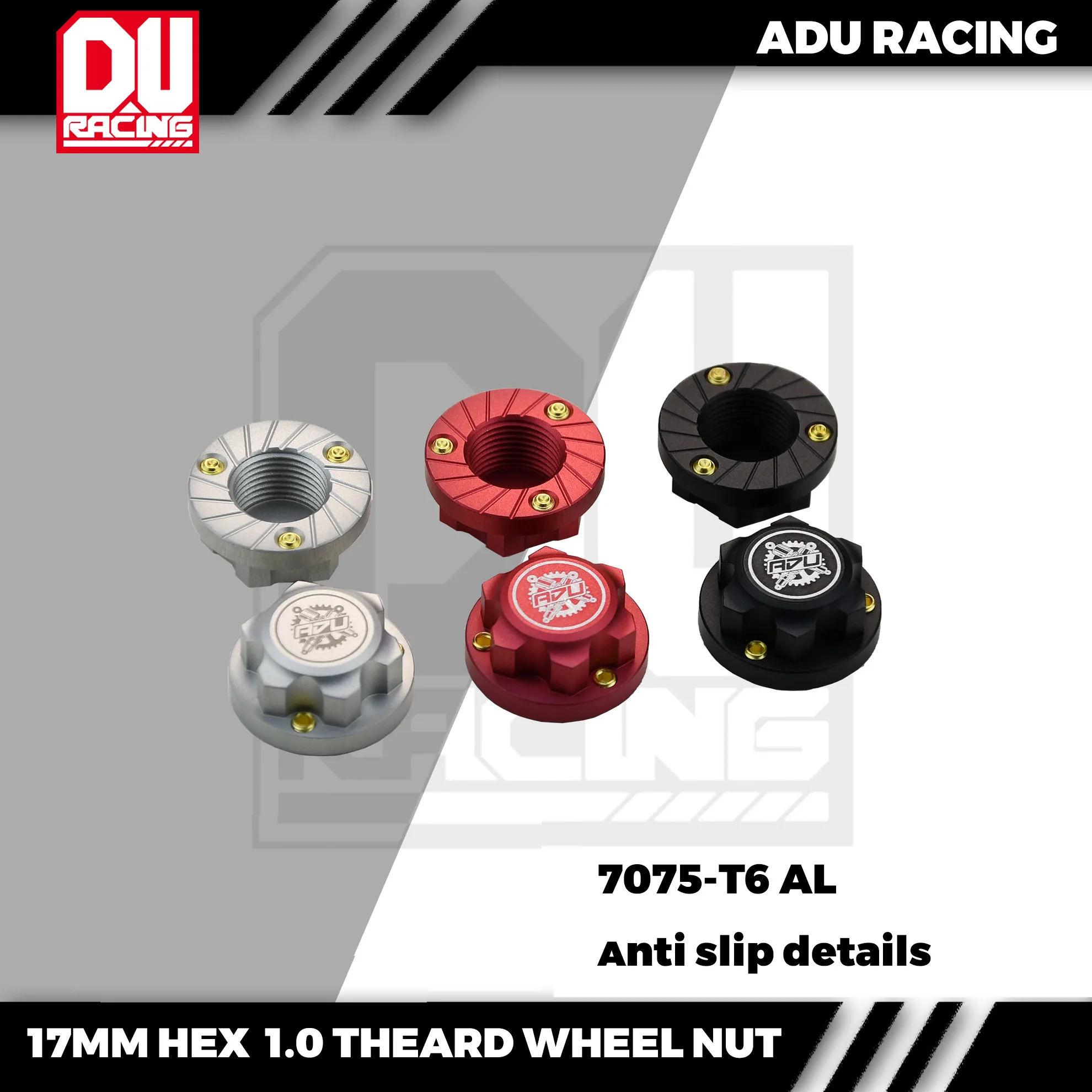 ADU-Racing-7075-Aluminum-1-0-17mm-Hex-Wheel-Nuts-Dustproof-Anti-Skid ...