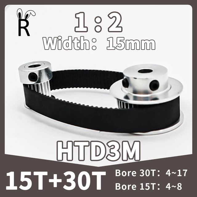 HTD 3M Timing Belt 300/303/306/309/312/315/318/321mm, 56% OFF