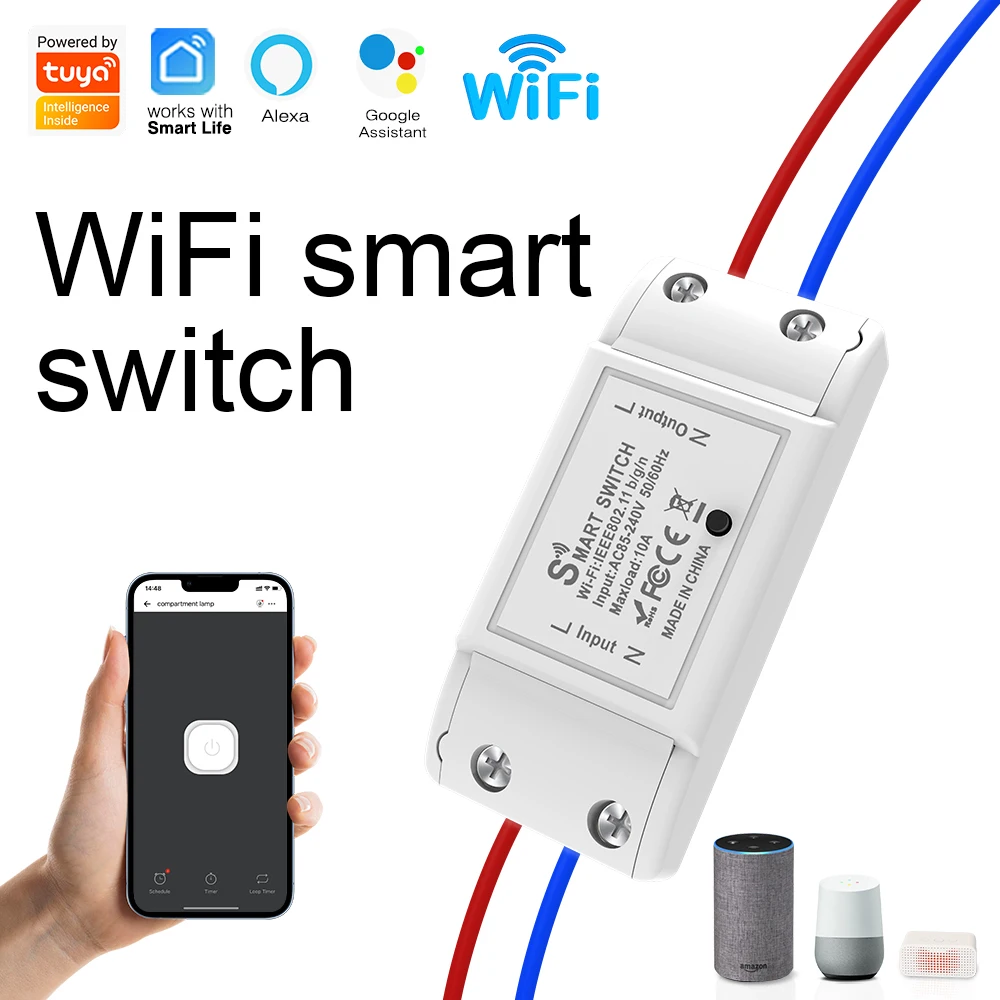 Tuya WiFi Smart Switch APP Wireless Controller Universal Breaker Timer ...