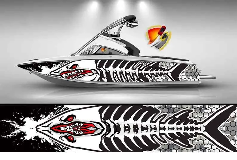 Custom-Fish-Bone-Printing-Boat-Sticker-Funny-Fish-Boat-Sticker-Vinyl ...