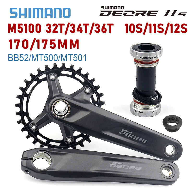 Shimano platos y bielas Deore FC M5100 para bicicleta de montaña, piñón para bicicleta de ...