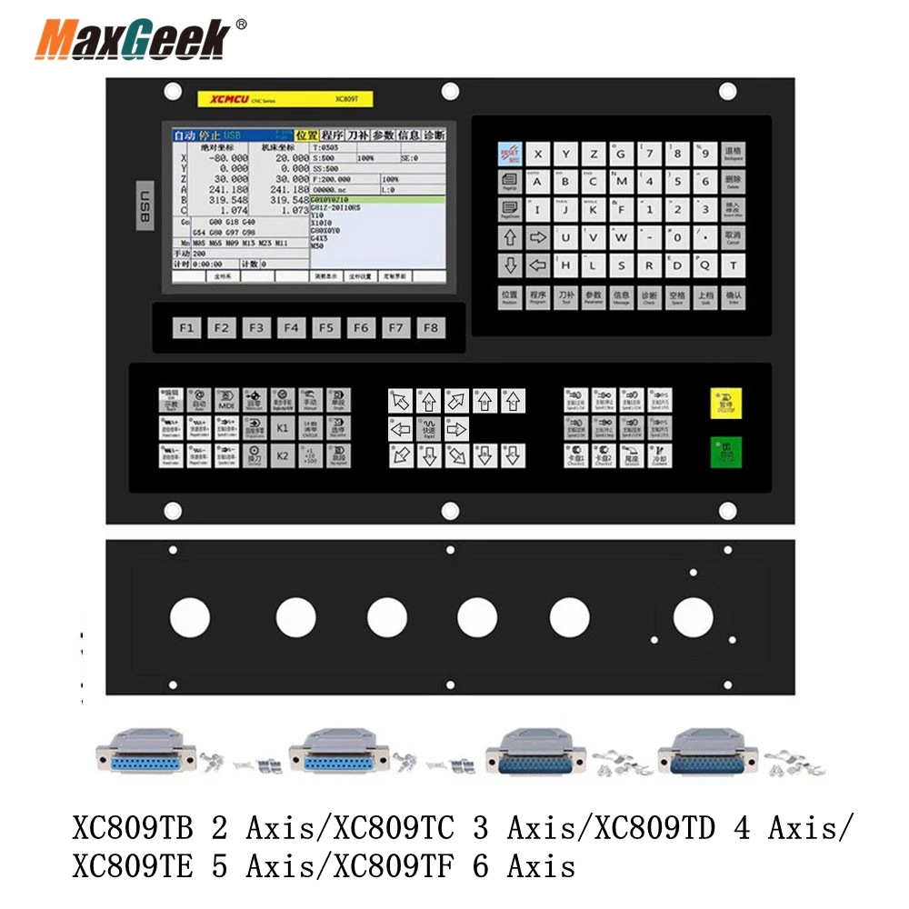 Maxgeek Xcmcu Xc809t 23456 Axis Cnc Controller Multi Function Cnc Lathe Controller System