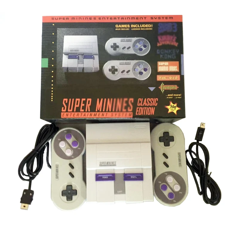 Super Minines Nintend 500 Jogos Snes Console De Jogos De 8 Bits Snes ...