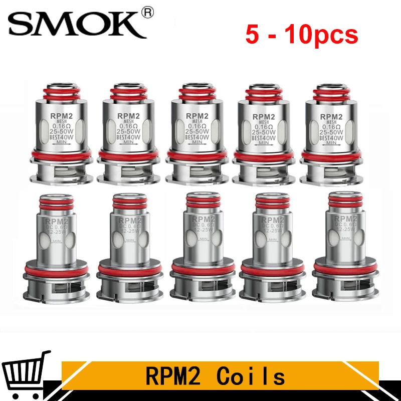5pcs Smok Rpm2 Coil Mesh 0.16ohm Rpm 2 Dc 0.6ohm Mtl Coils For Scar-p5 ...
