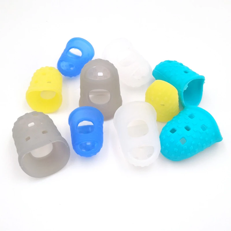 4pcs-Guitar-Silicone-Finger-Protectors-Transparent-Color-Yellow-Blue ...